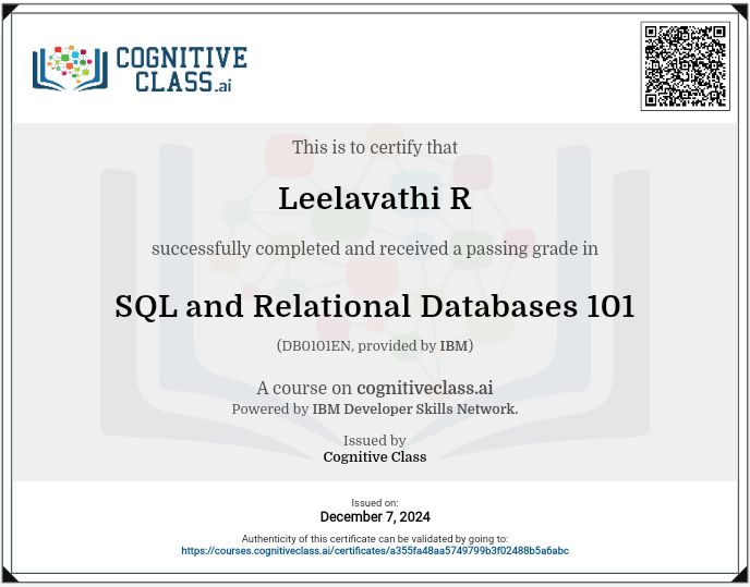 Leelavathi R on LinkedIn: #sql #ibm #cognitive Leelavathi R on LinkedIn: #sql #ibm #cognitive