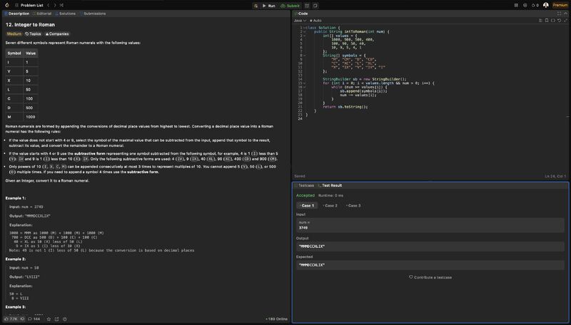 #100daysofcode #leetcode #java #greedy #100daysofcode #romannumerals # ... #100daysofcode #leetcode #java #greedy #100daysofcode #romannumerals # ...