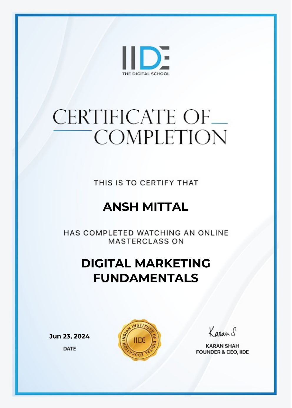 Ansh Mittal posted on LinkedIn Ansh Mittal posted on LinkedIn