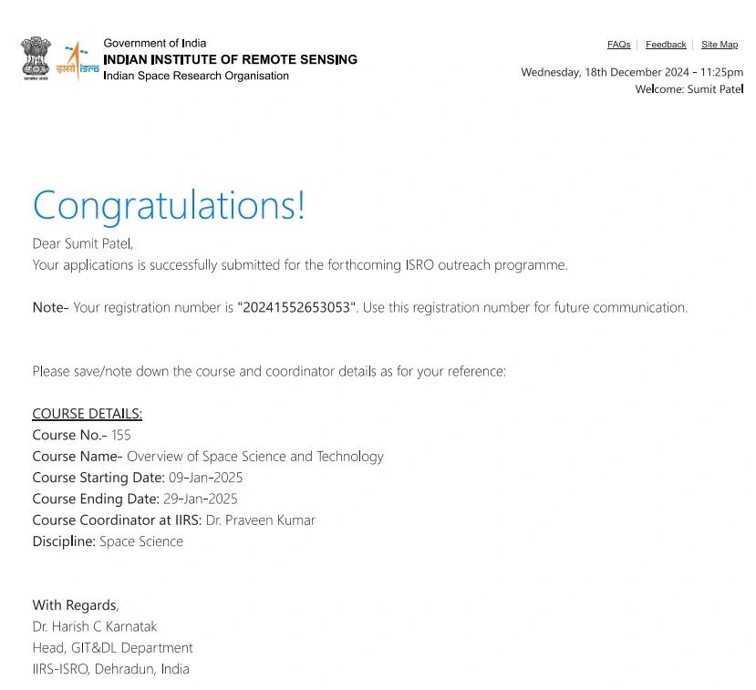 SUMIT PATEL on LinkedIn: #isro #iirs #innovation SUMIT PATEL on LinkedIn: #isro #iirs #innovation