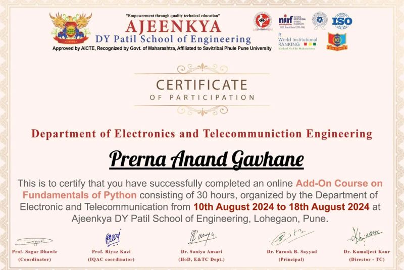 Prerna Gavhane on LinkedIn: #python #programming #learningjourney # ... Prerna Gavhane on LinkedIn: #python #programming #learningjourney # ...