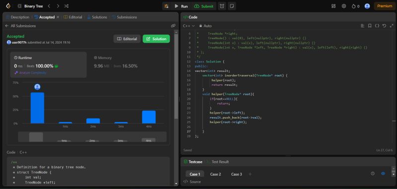 Day 42 of my 100-day coding challenge: Solved binary tree problem ... Day 42 of my 100-day coding challenge: Solved binary tree problem ...