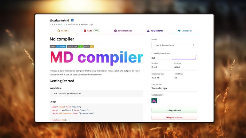 #npm #markdown #opensource #javascript #typescript #webdevelopment # ... #npm #markdown #opensource #javascript #typescript #webdevelopment # ...