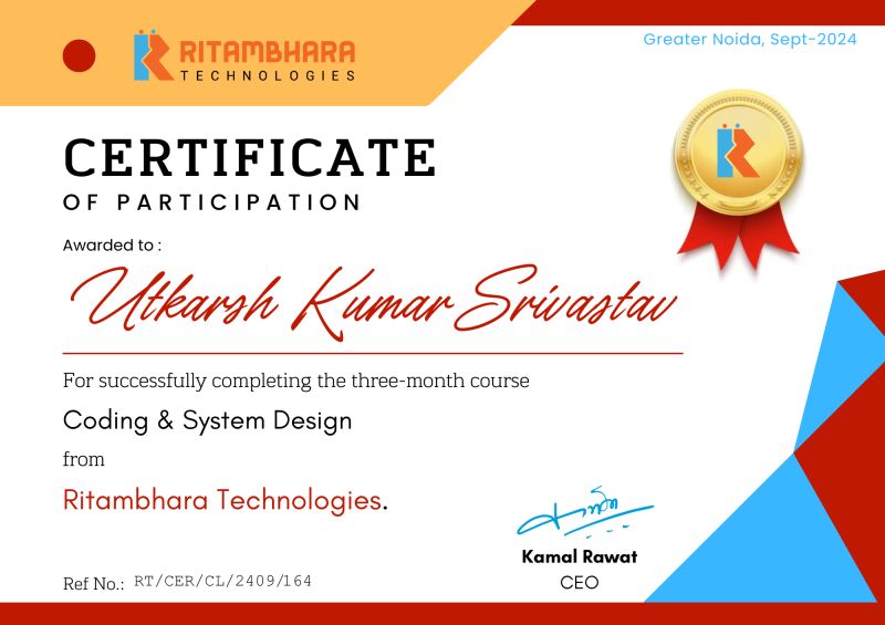 Utkarsh Kumar Srivastav on LinkedIn: #coding #systemdesign #achievement ... Utkarsh Kumar Srivastav on LinkedIn: #coding #systemdesign #achievement ...