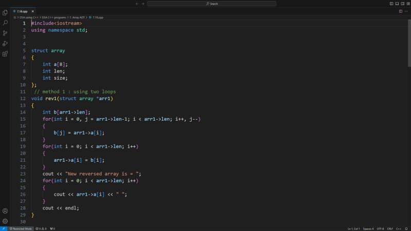 Afaq alam on LinkedIn: #cpp #arrayoperations #reversingarrays # ... Afaq alam on LinkedIn: #cpp #arrayoperations #reversingarrays # ...