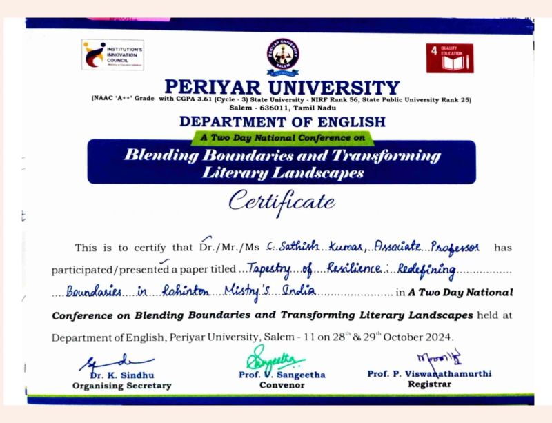 Dr. SATHISH KUMAR C posted on LinkedIn Dr. SATHISH KUMAR C posted on LinkedIn