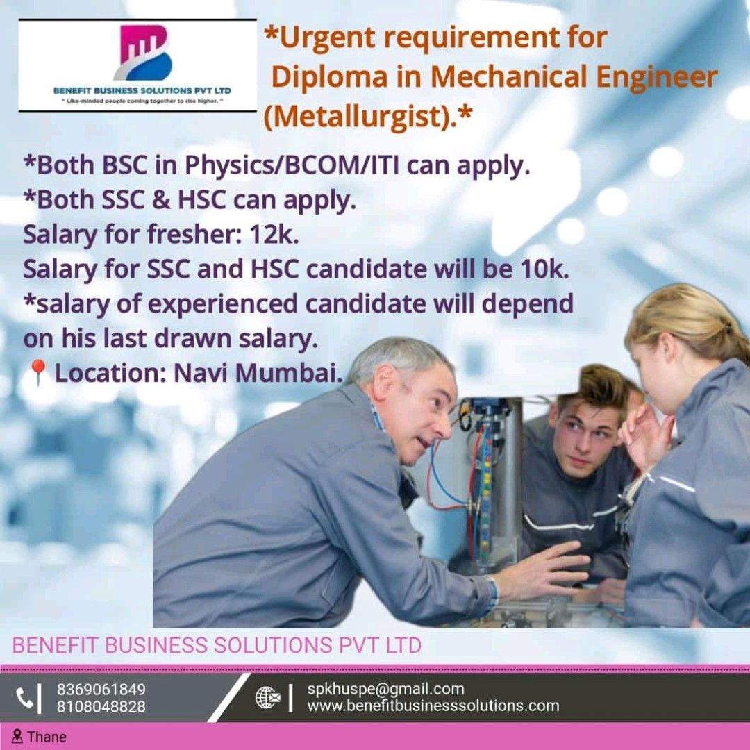 Sakshi Hule on LinkedIn: Urgent Requirement For Diploma In Mechanical ... Sakshi Hule on LinkedIn: Urgent Requirement For Diploma In Mechanical ...