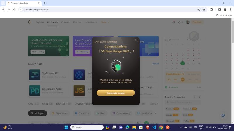 Govind Kumawat on LinkedIn: #leetcode #codingchallenge #problemsolving ... Govind Kumawat on LinkedIn: #leetcode #codingchallenge #problemsolving ...