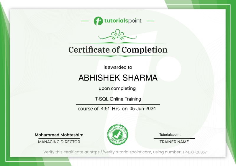 Abhishek Sharma on LinkedIn: #sql #certification #datascience # ... Abhishek Sharma on LinkedIn: #sql #certification #datascience # ...