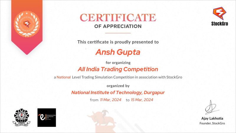 Ansh Gupta on LinkedIn: 🌟 Honoring Achievement: Certificate from the ... Ansh Gupta on LinkedIn: 🌟 Honoring Achievement: Certificate from the ...