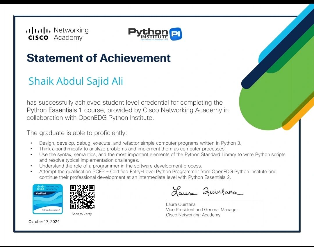Shaik Abdul Sajid Ali on LinkedIn: #python #programming #learning # ... Shaik Abdul Sajid Ali on LinkedIn: #python #programming #learning # ...