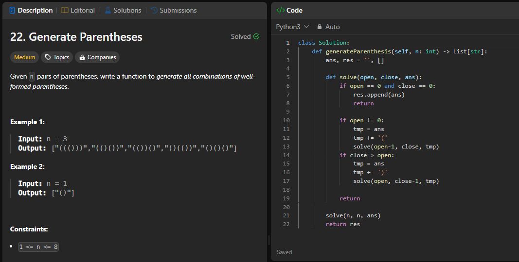 Paras Chandra on LinkedIn: 106. Generate Parentheses | Top Interview ... Paras Chandra on LinkedIn: 106. Generate Parentheses | Top Interview ...