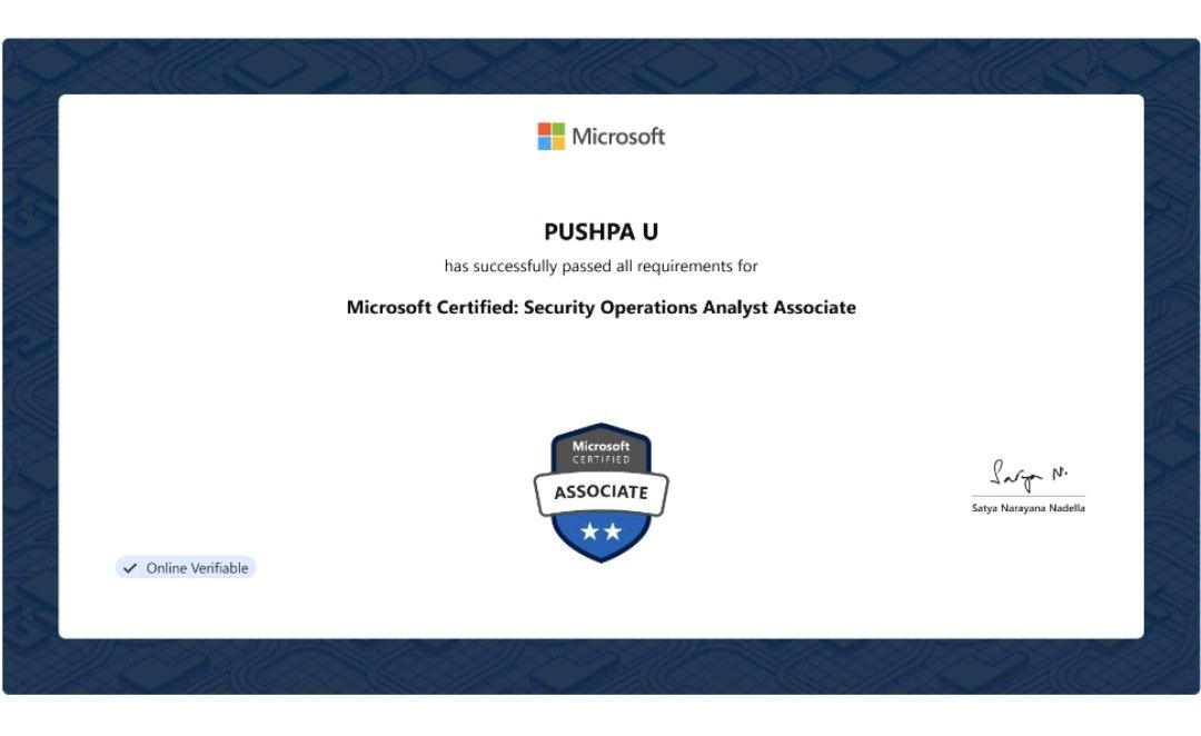 Pushpa U on LinkedIn: #sc200 #microsoft #microsoft #microsoftazure # ... Pushpa U on LinkedIn: #sc200 #microsoft #microsoft #microsoftazure # ...
