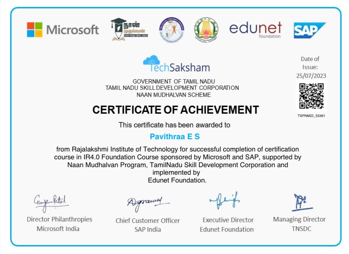 Pavithraa E S on LinkedIn: I’m excited to announce that I’ve ... Pavithraa E S on LinkedIn: I’m excited to announce that I’ve ...