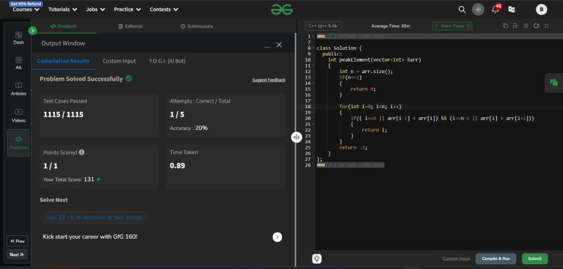 Bhupesh Chavan on LinkedIn: #gfg #codingchallenge #dsa #binarysearch # ... Bhupesh Chavan on LinkedIn: #gfg #codingchallenge #dsa #binarysearch # ...