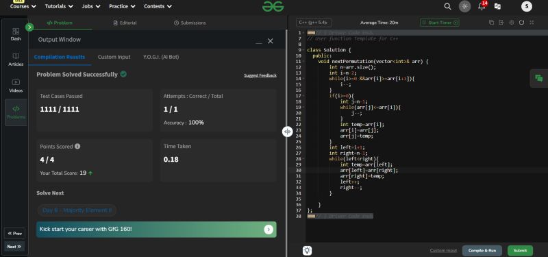 Sneha Agarwal on LinkedIn: #dsa #geeksforgeeks #nextpermutation ... Sneha Agarwal on LinkedIn: #dsa #geeksforgeeks #nextpermutation ...