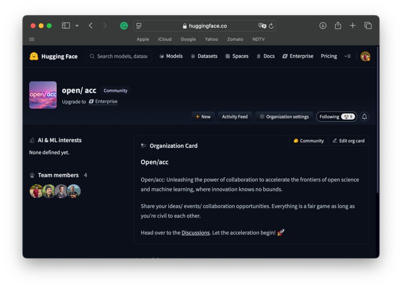 Vaibhav Srivastav on LinkedIn: Introducing Open/acc π₯ Through time we ... Vaibhav Srivastav on LinkedIn: Introducing Open/acc π₯ Through time we ...