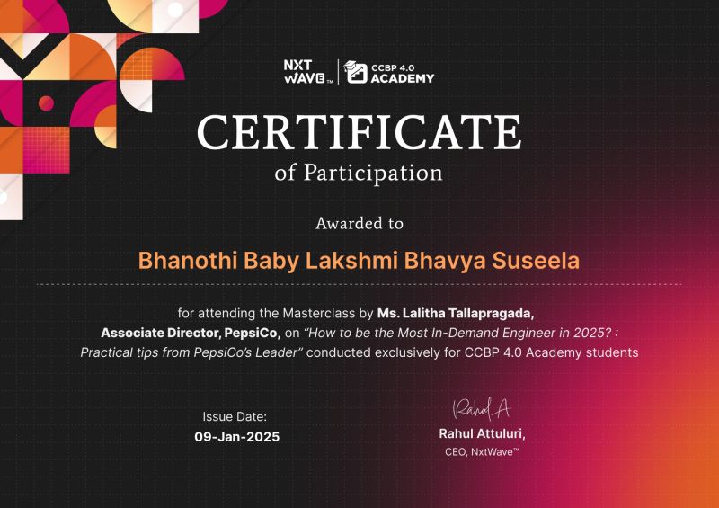 Bhavya suseela Bhanothi on LinkedIn: #nxtwave #techcareers # ... Bhavya suseela Bhanothi on LinkedIn: #nxtwave #techcareers # ...