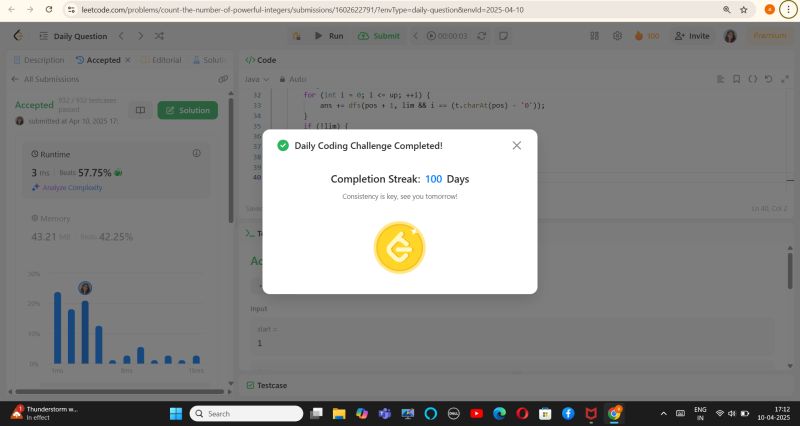 #100daysofcode #leetcode #codingchallenge #consistency #problemsolving ... #100daysofcode #leetcode #codingchallenge #consistency #problemsolving ...