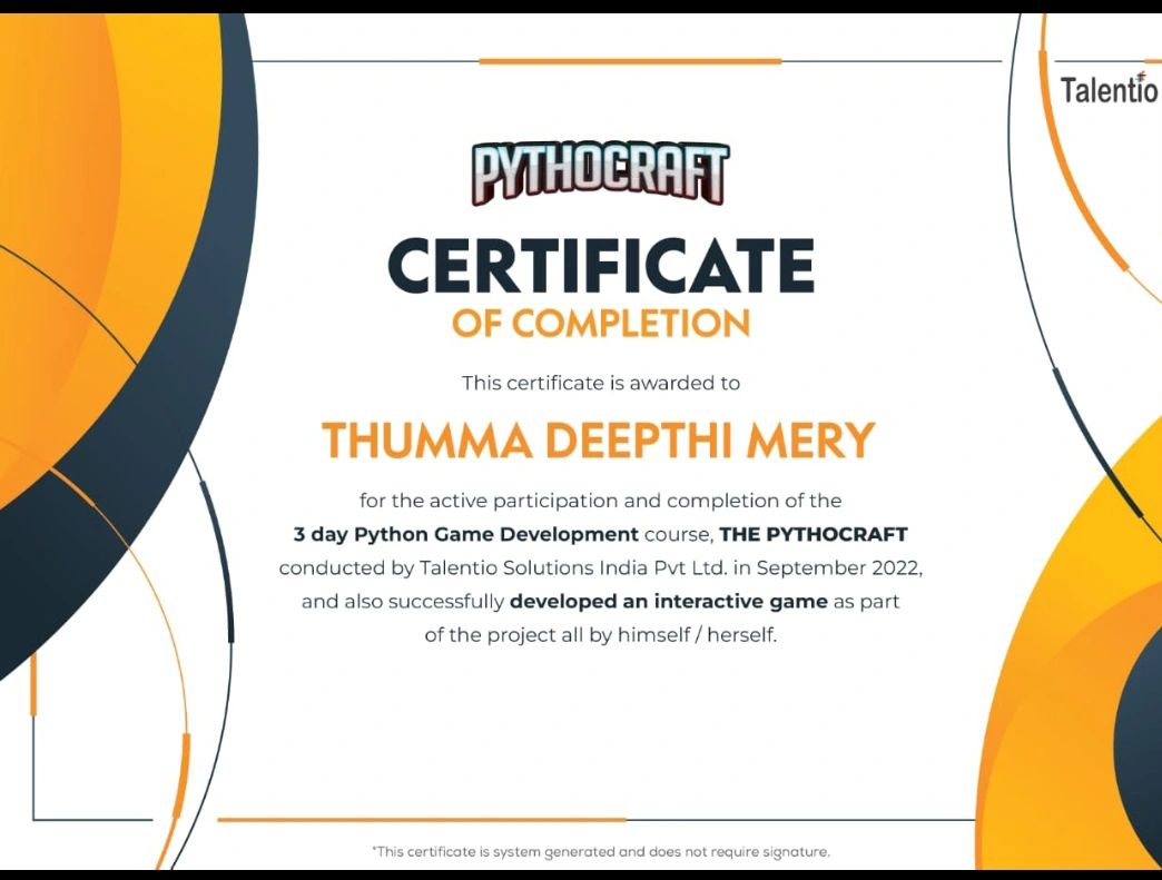 Deepthi Thumma on LinkedIn: #python #gamedevelopment #programming # ... Deepthi Thumma on LinkedIn: #python #gamedevelopment #programming # ...