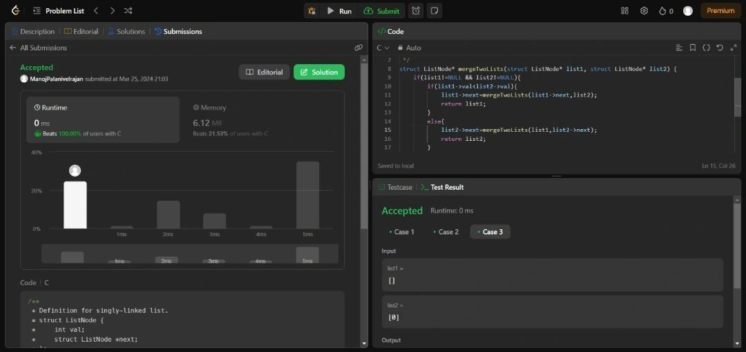 Day 5 of LeetCode 100Days challenge completed! | Manoj Palanivelrajan ... Day 5 of LeetCode 100Days challenge completed! | Manoj Palanivelrajan ...