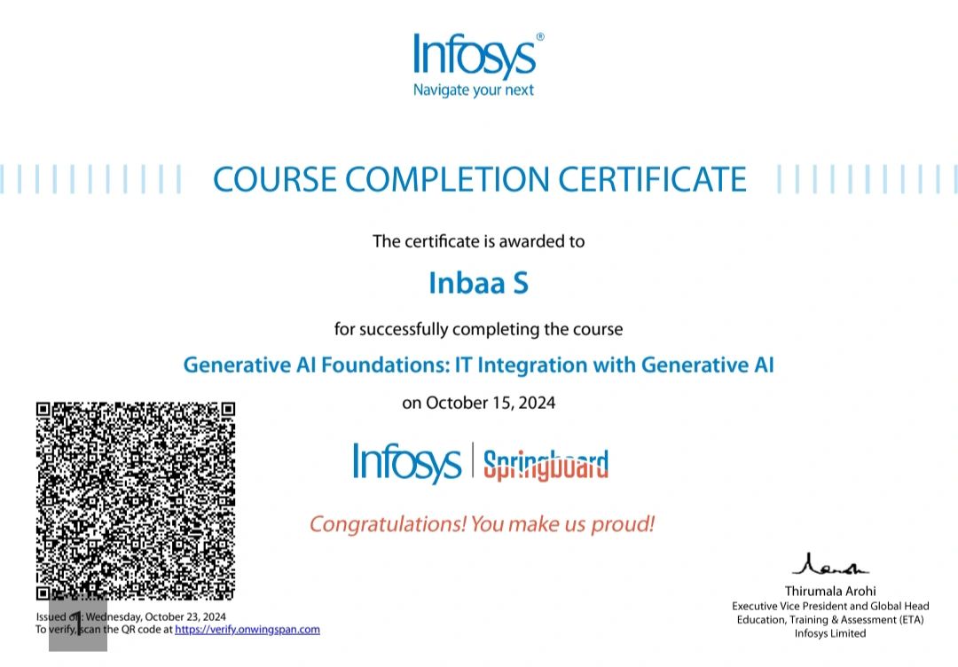 Inbaa Saravanan on LinkedIn: Hi all, I have completed my Integration ... Inbaa Saravanan on LinkedIn: Hi all, I have completed my Integration ...