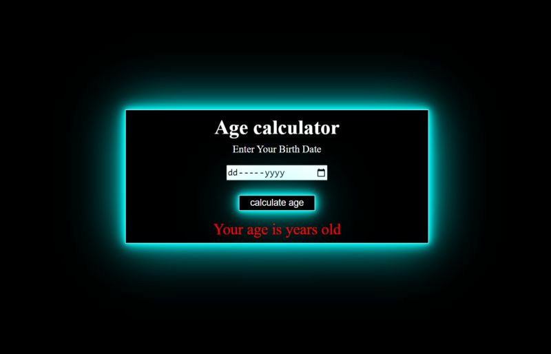 Chandan Solanki on LinkedIn: Creating a Age calculator using HTML CSS and… Chandan Solanki on LinkedIn: Creating a Age calculator using HTML CSS and…