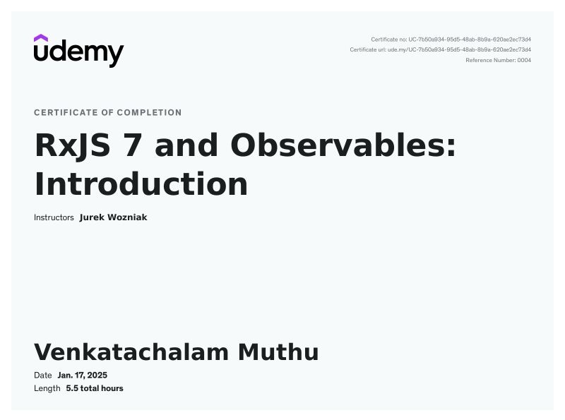 Venkatachalam Muthu on LinkedIn: #rxjs #javascript #webdevelopment # ... Venkatachalam Muthu on LinkedIn: #rxjs #javascript #webdevelopment # ...