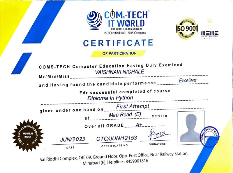 Vaishnavi Nichale on LinkedIn: #python #coding #languagelearning # ... Vaishnavi Nichale on LinkedIn: #python #coding #languagelearning # ...