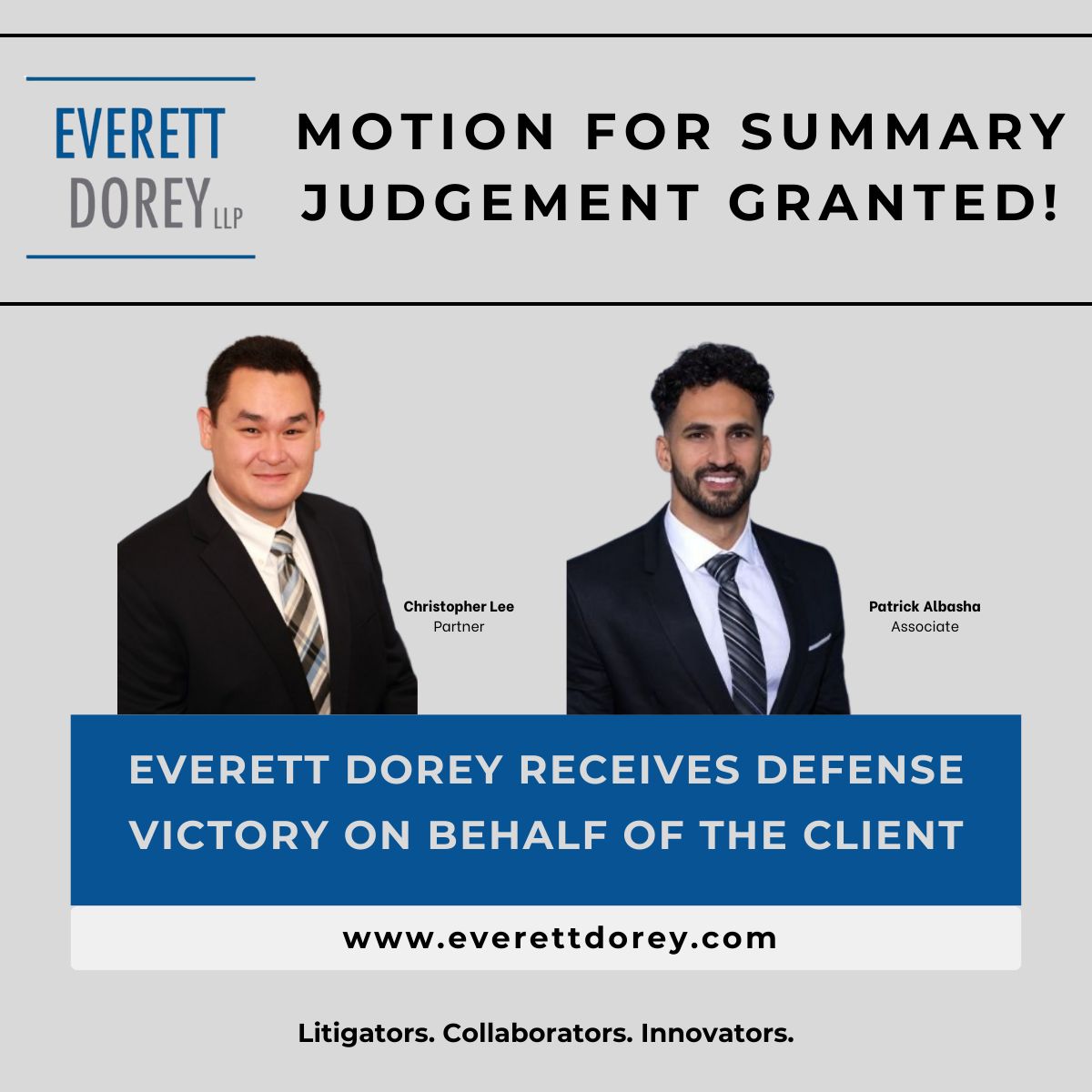 Everett Dorey on LinkedIn: ⚖️📰 Motion for Summary Judgment Granted ... Everett Dorey on LinkedIn: ⚖️📰 Motion for Summary Judgment Granted ...
