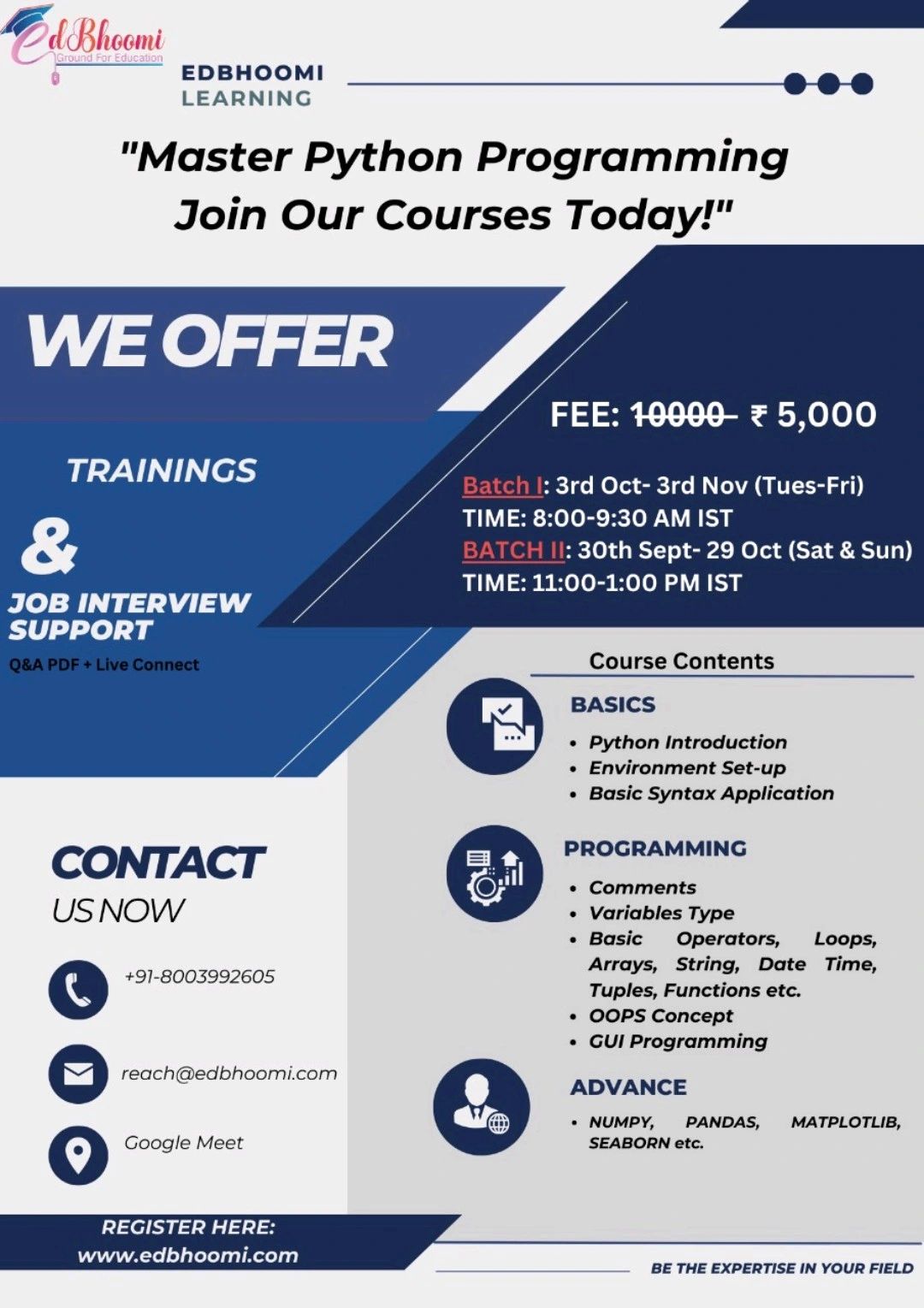 EdBhoomi Learning Pvt. Ltd. on LinkedIn: #python #pythonprogramming # ... EdBhoomi Learning Pvt. Ltd. on LinkedIn: #python #pythonprogramming # ...