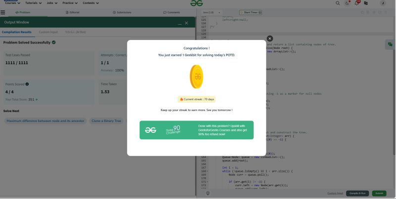 #geeksforgeeks #coding #problemsolving #dsa #100daysofcode #learning ... #geeksforgeeks #coding #problemsolving #dsa #100daysofcode #learning ...