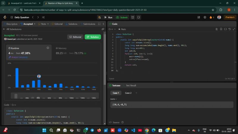 Anand Pal on LinkedIn: ⭐Problem Summary: Ways to Split Array⭐ Yesterday ... Anand Pal on LinkedIn: ⭐Problem Summary: Ways to Split Array⭐ Yesterday ...