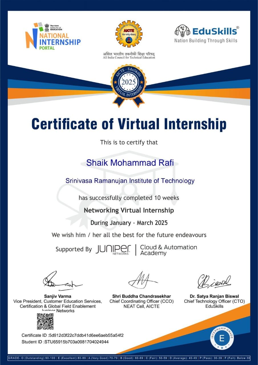 #virtualinternship | Mohammad Rafi Shaik #virtualinternship | Mohammad Rafi Shaik