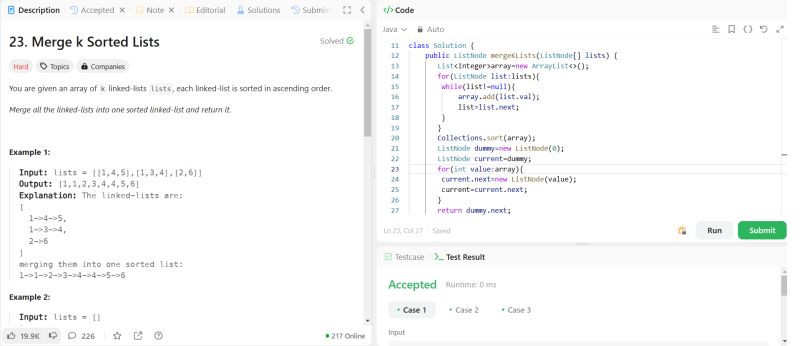 MAHIMA DUGGAL on LinkedIn: 🚀 Day 3: Merging K Sorted Linked Lists Today ... MAHIMA DUGGAL on LinkedIn: 🚀 Day 3: Merging K Sorted Linked Lists Today ...