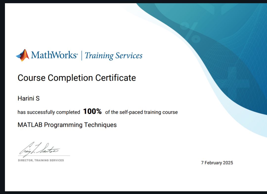 #matlab #coding #problemsolving #techskills | Harini S #matlab #coding #problemsolving #techskills | Harini S