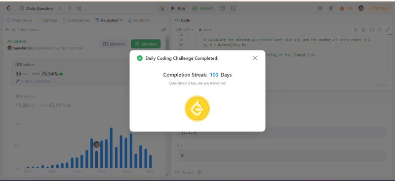 Supratim Das on LinkedIn: #leetcode #codingjourney #consistencymatters ... Supratim Das on LinkedIn: #leetcode #codingjourney #consistencymatters ...