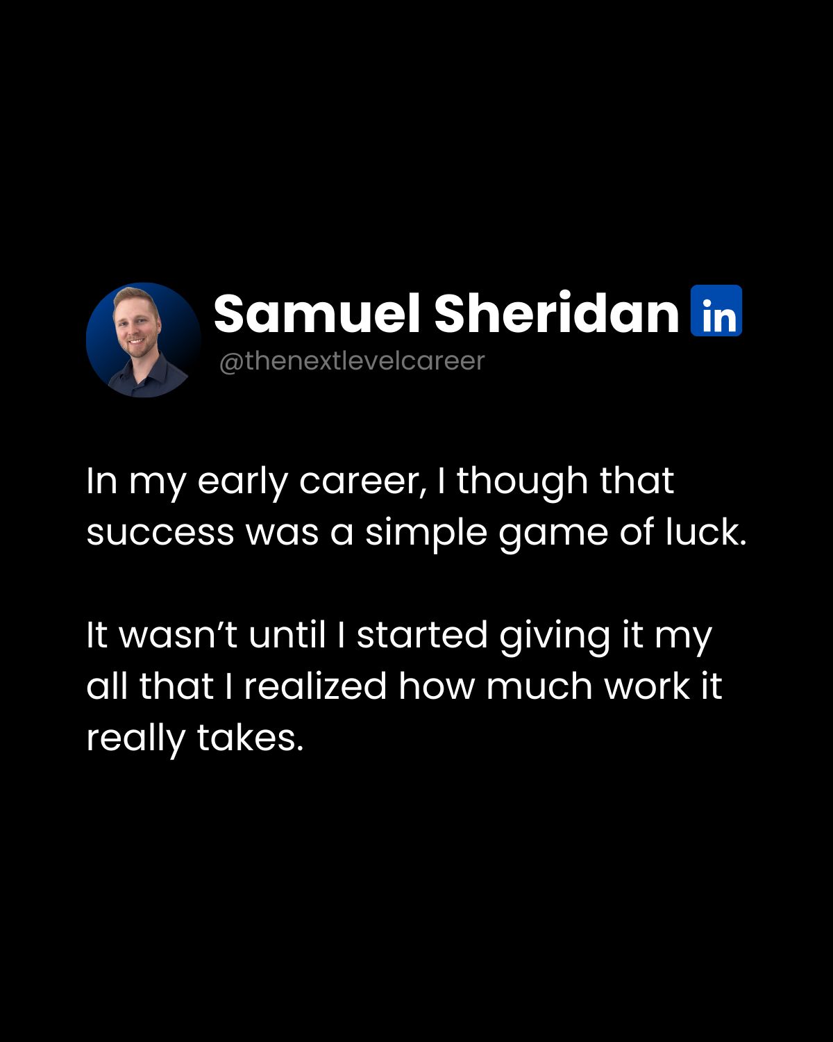 Samuel Sheridan on LinkedIn: The hardest part of building a successful ... Samuel Sheridan on LinkedIn: The hardest part of building a successful ...
