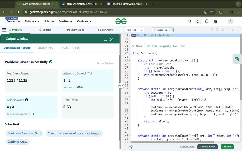 #evercode #365daysofcode #sorting #mergesort #dsa #problemsolving ... #evercode #365daysofcode #sorting #mergesort #dsa #problemsolving ...