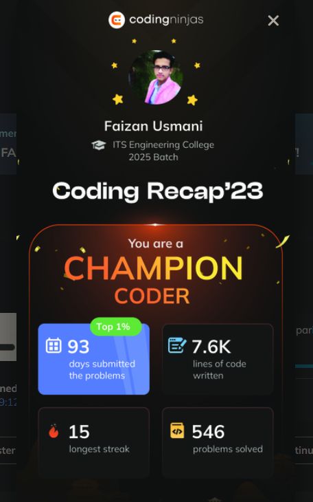 Moh Faizan on LinkedIn: #codingjourney #codingninjas #codestudio # ... Moh Faizan on LinkedIn: #codingjourney #codingninjas #codestudio # ...