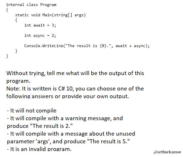 Arthur Kamsu on LinkedIn: #csharp #dotnet #dotnetcore #dotnetdeveloper ... Arthur Kamsu on LinkedIn: #csharp #dotnet #dotnetcore #dotnetdeveloper ...