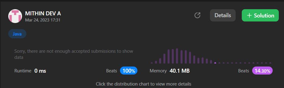 MITHIN DEV A on LinkedIn: #leetcode #codingchallenge #programming #java ... MITHIN DEV A on LinkedIn: #leetcode #codingchallenge #programming #java ...