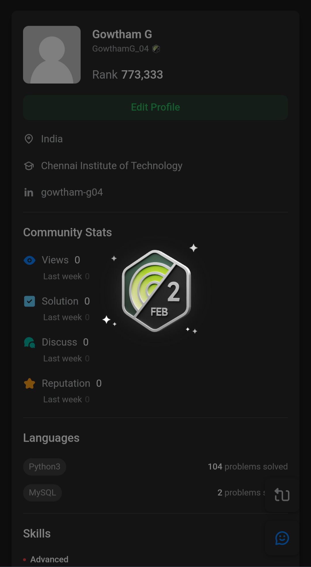 Gowtham G on LinkedIn: #coding #leetcode Gowtham G on LinkedIn: #coding #leetcode