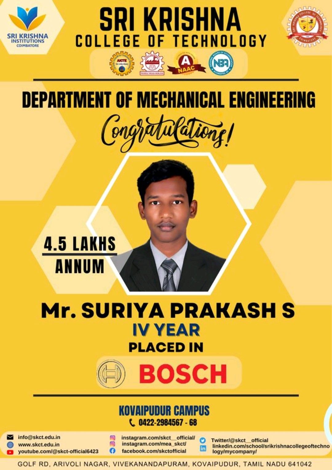 Raghul Subramanian on LinkedIn: Congratulations Suriya Prakash 🎉💐 Raghul Subramanian on LinkedIn: Congratulations Suriya Prakash 🎉💐
