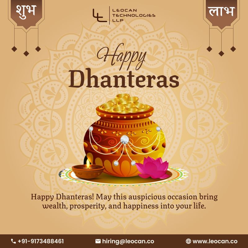 Leocan Technologies LLP on LinkedIn: #dhanteras #newbeginnings #prosperity Leocan Technologies LLP on LinkedIn: #dhanteras #newbeginnings #prosperity