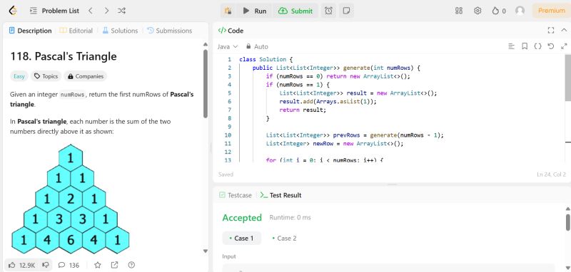 Nandini Kothari on LinkedIn: #100daysofcode #pascalstriangle #recursion ... Nandini Kothari on LinkedIn: #100daysofcode #pascalstriangle #recursion ...