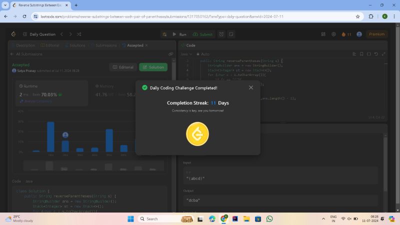 KOTHA SATYA PRANAY on LinkedIn: #leetcode #codingchallenge #dailycoding ... KOTHA SATYA PRANAY on LinkedIn: #leetcode #codingchallenge #dailycoding ...