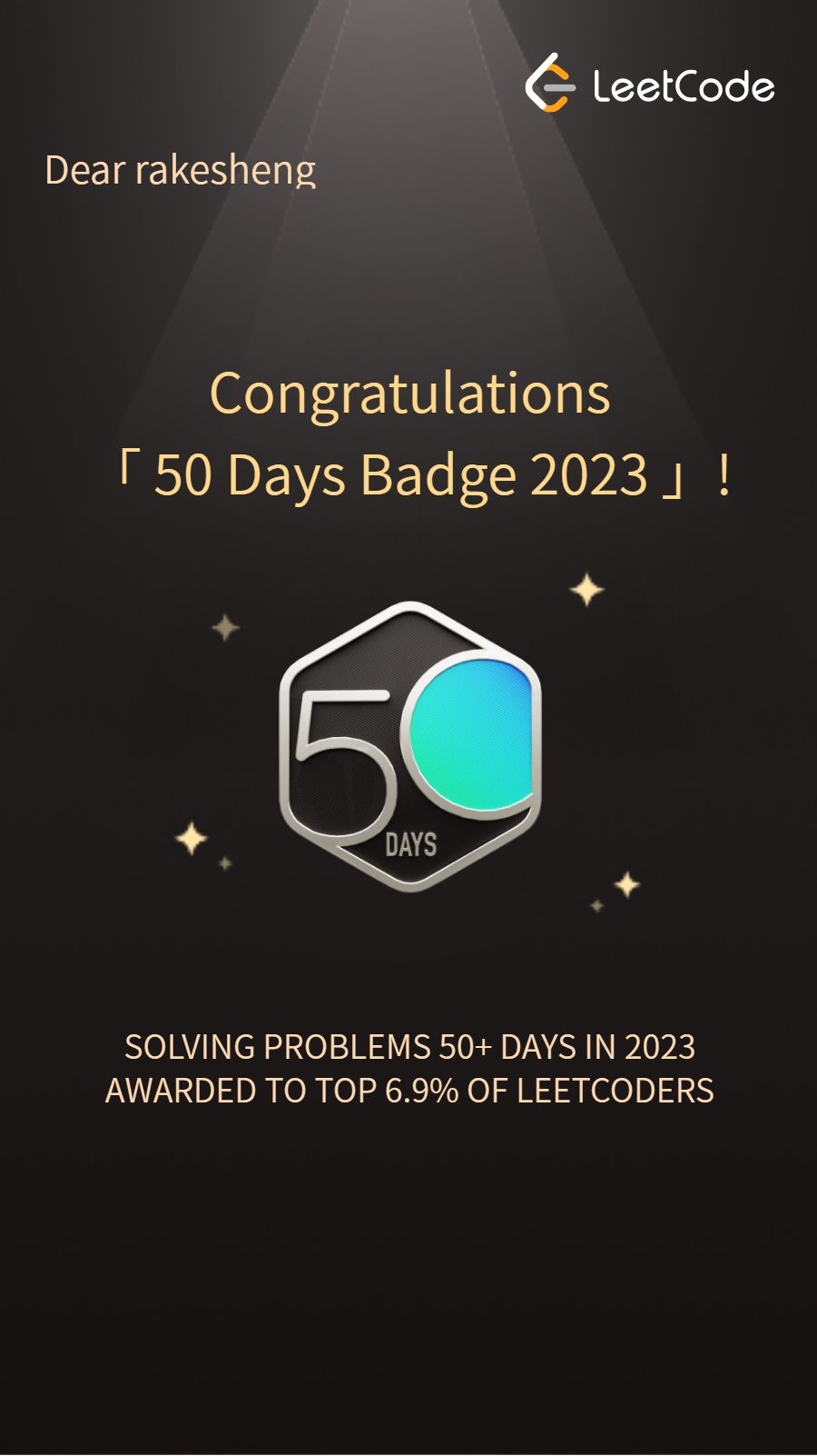 Rakesh kumar on LinkedIn: LeetCode 50 Days Badge! 🔥 Exited to share ... Rakesh kumar on LinkedIn: LeetCode 50 Days Badge! 🔥 Exited to share ...