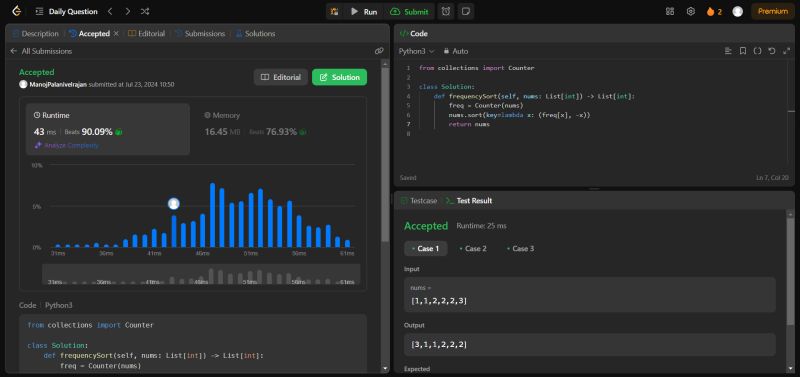Solved LeetCode Daily Challenge: Sort Array by Increasing Frequency ... Solved LeetCode Daily Challenge: Sort Array by Increasing Frequency ...