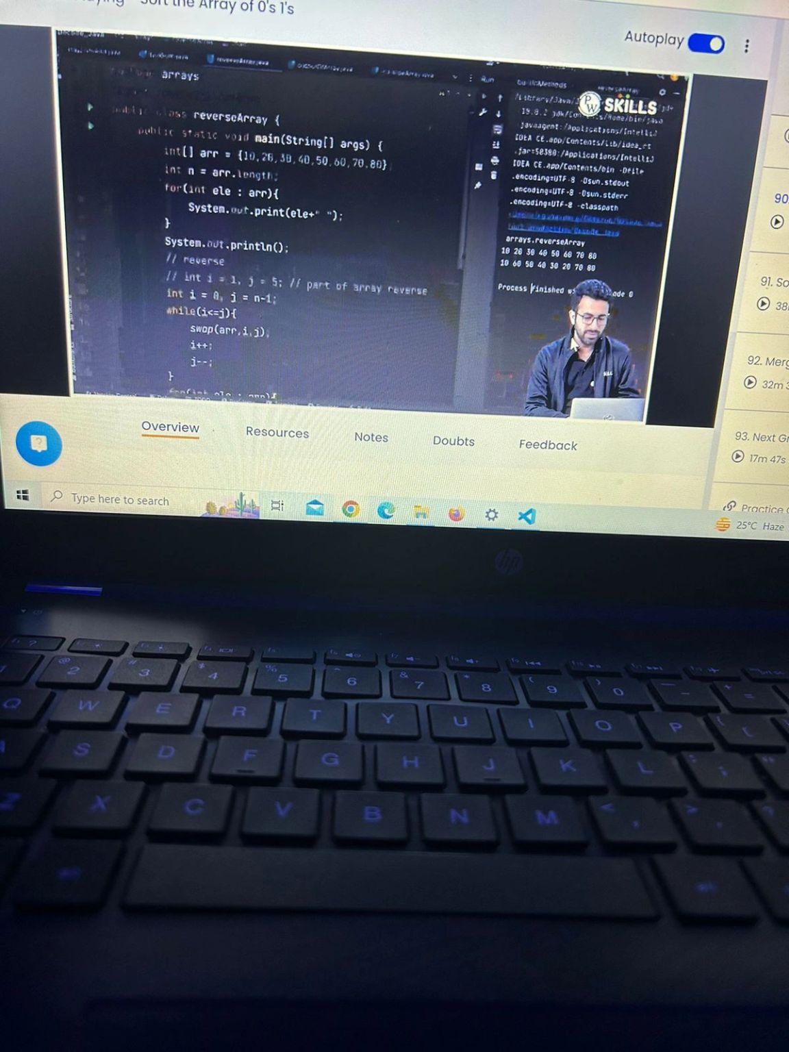 Just completed the 3rd week of my journey in PW Skill's Java DSA 1.0 ... Just completed the 3rd week of my journey in PW Skill's Java DSA 1.0 ...